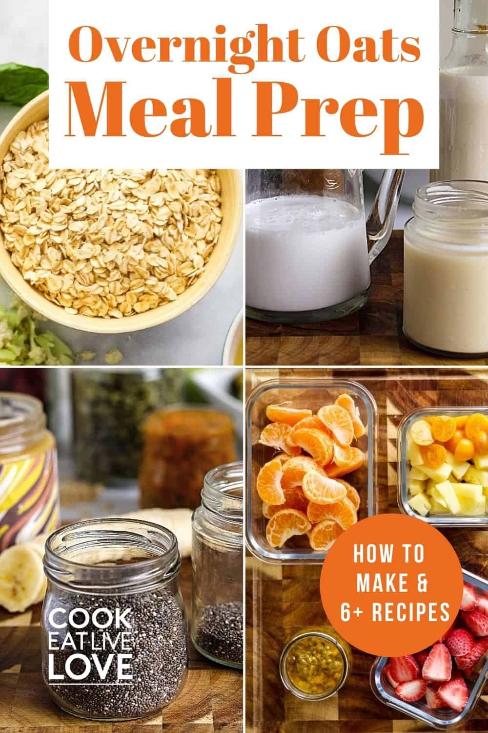 5 easy make ahead oat jars to meal prep breakfast - Cook Eat Live Love