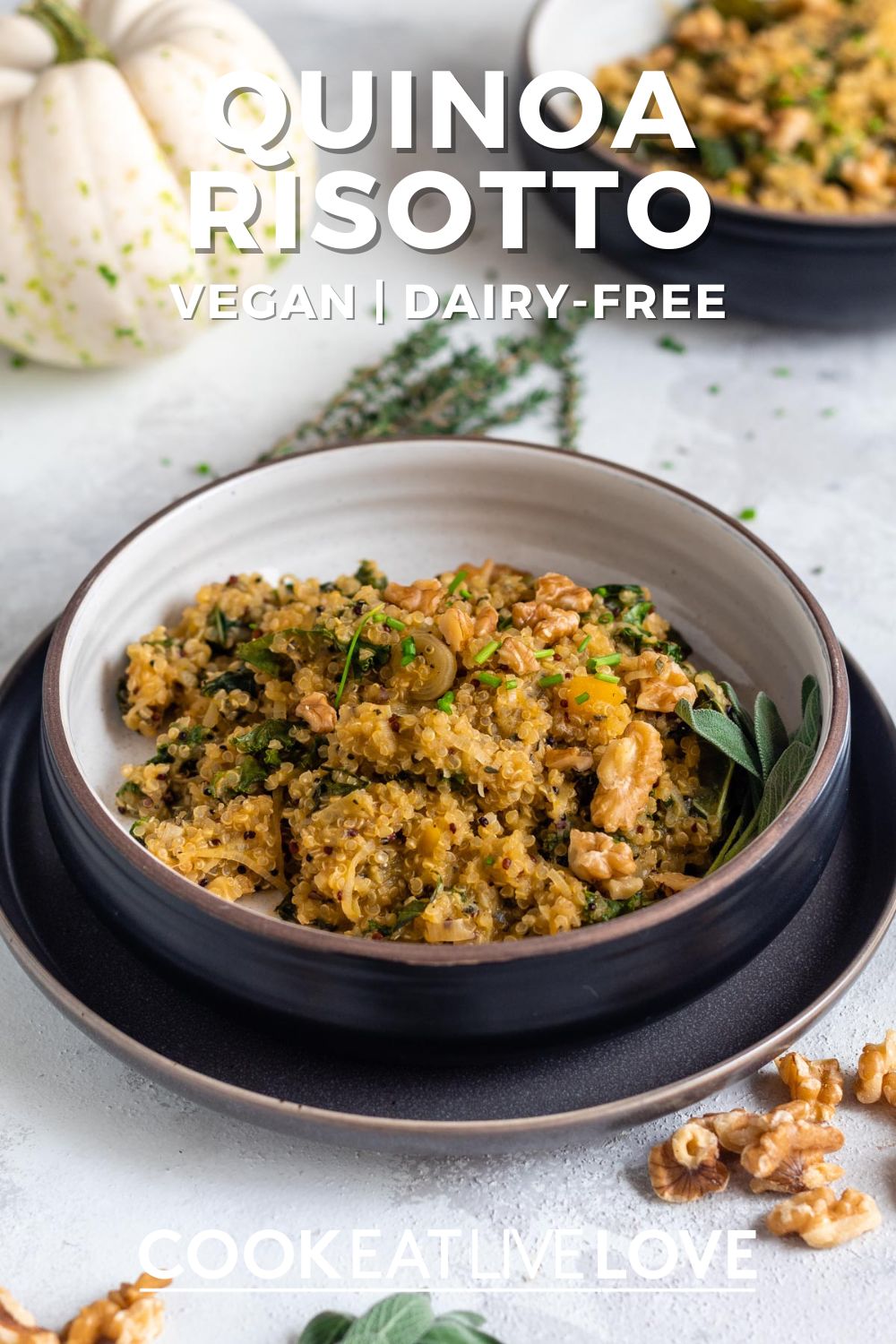 Quinoa Risotto with Butternut Squash and Greens - Cook Eat Live Love