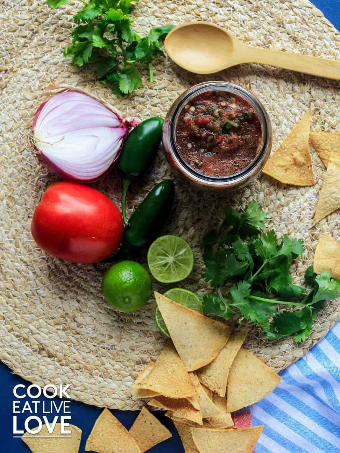 Easy Fresh Tomato Blender Salsa - Cook Eat Live Love