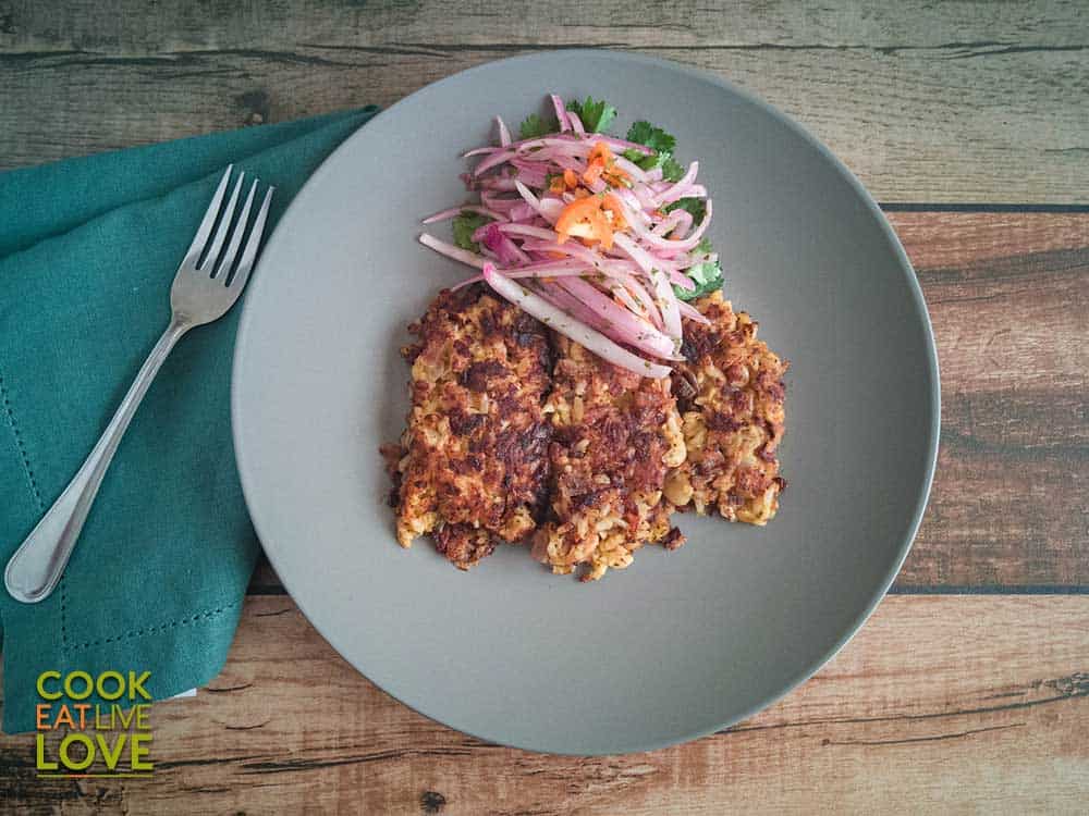 Peruvian Vegetarian Tacu Tacu ~ Cook Eat Live Love