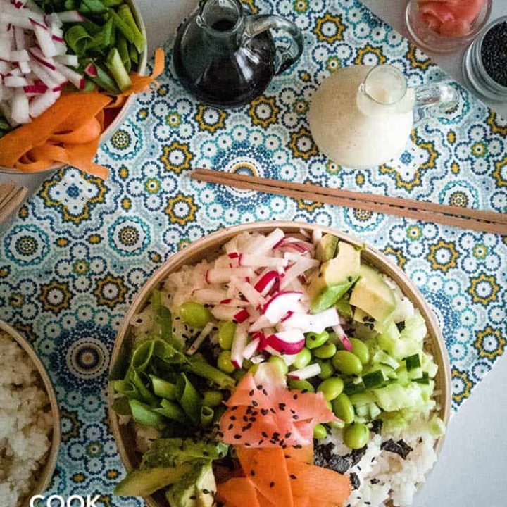 Making Sushi Rice Bowls - Cook Eat Live Love