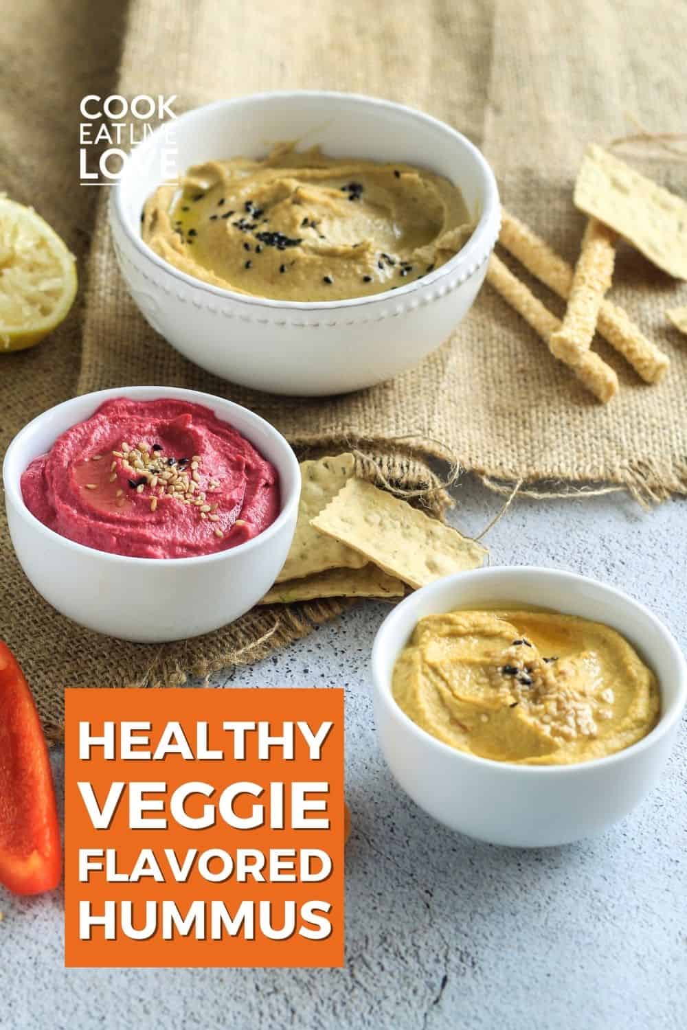 How to Make Easy Veggie Hummus Trio - Cook Eat Live Love