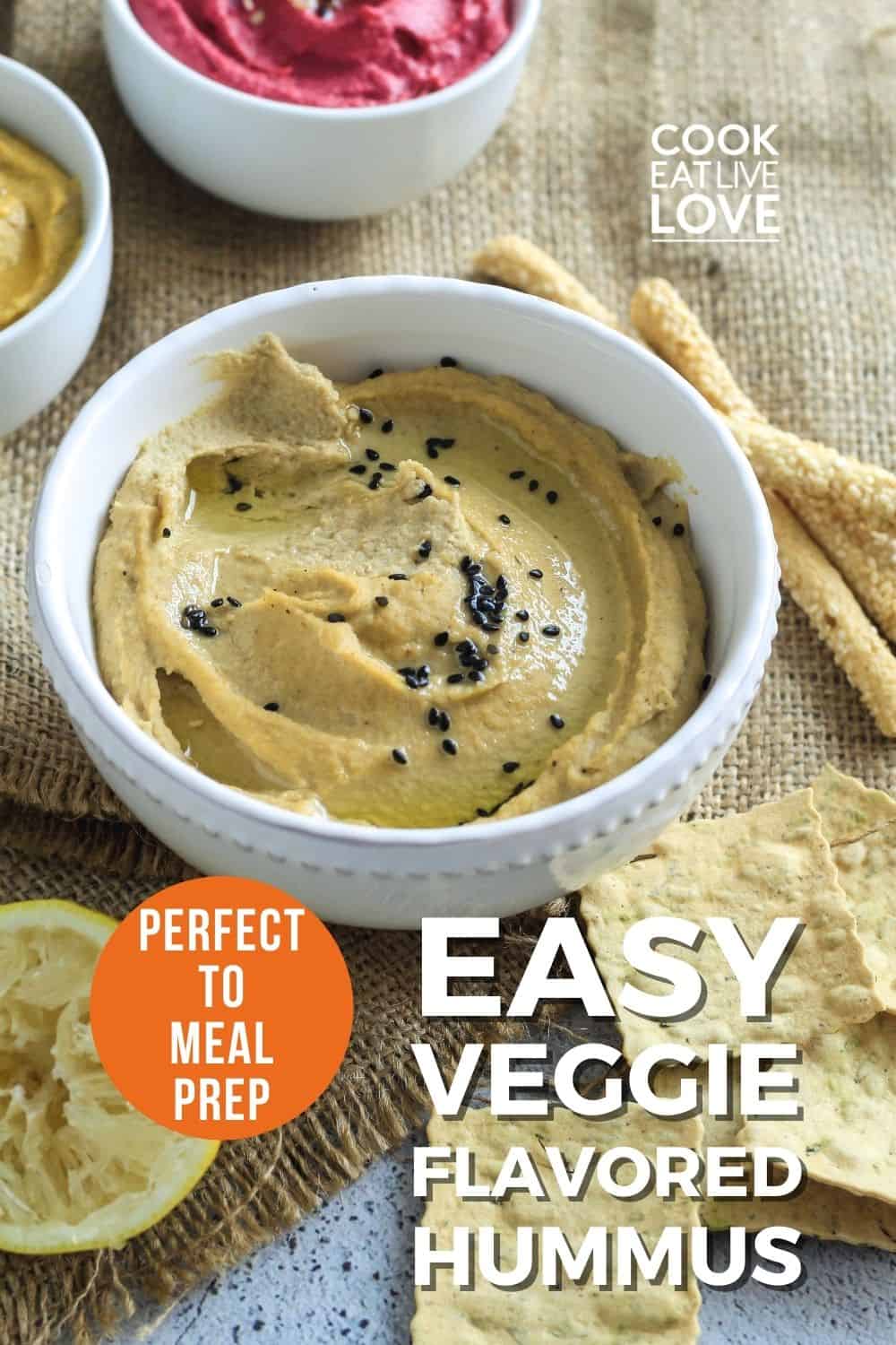 How to Make Easy Veggie Hummus Trio - Cook Eat Live Love