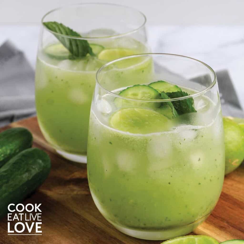 Cucumber Agua Fresca (Sparkling Lime Cucumber Drink) - Cook Eat Live Love