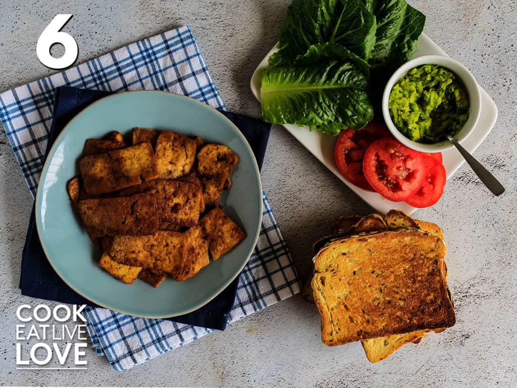 Smoky BLT Tofu Sandwich Recipe - Cook Eat Live Love