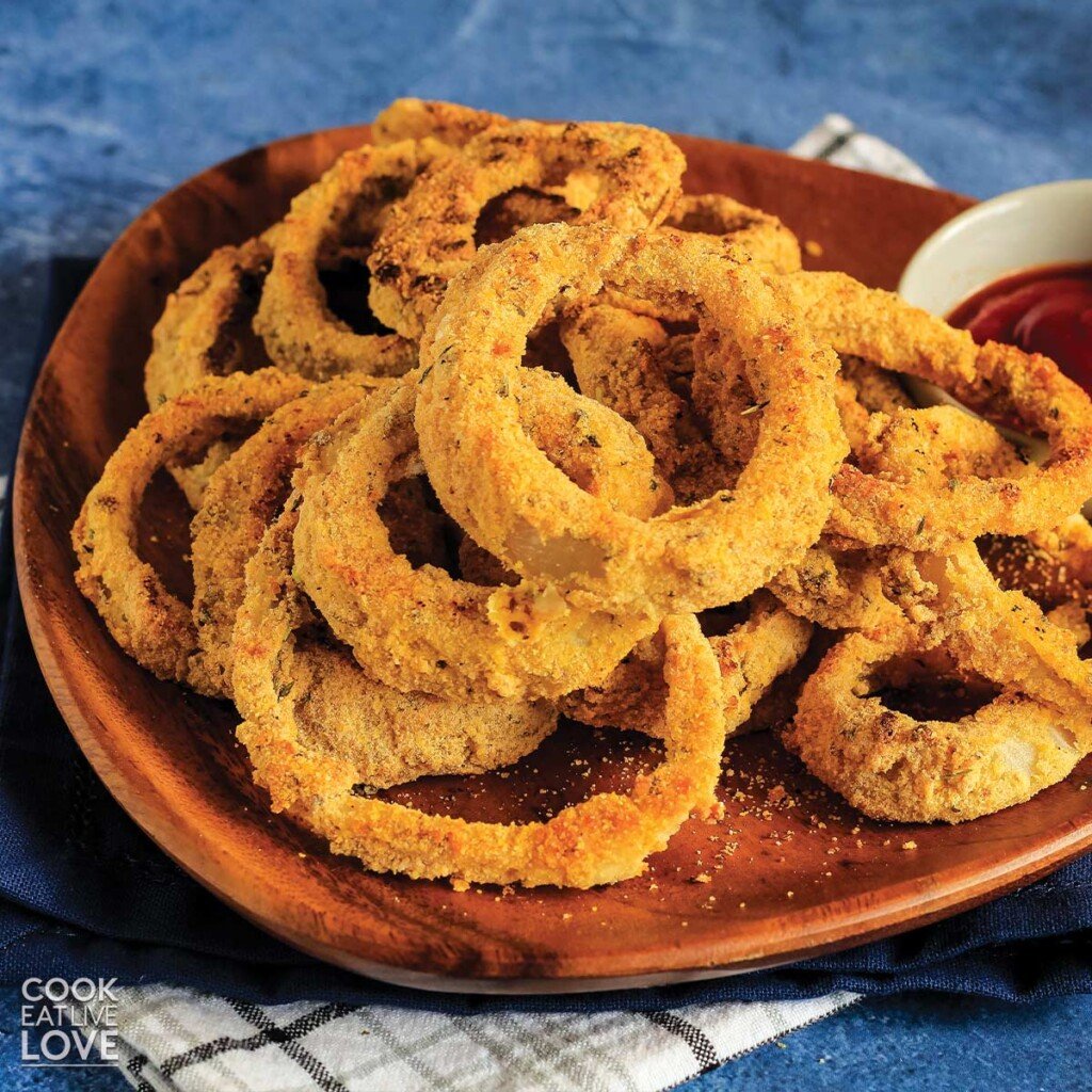 Healthy Vegan Onion Rings Recipe - Cook Eat Live Love