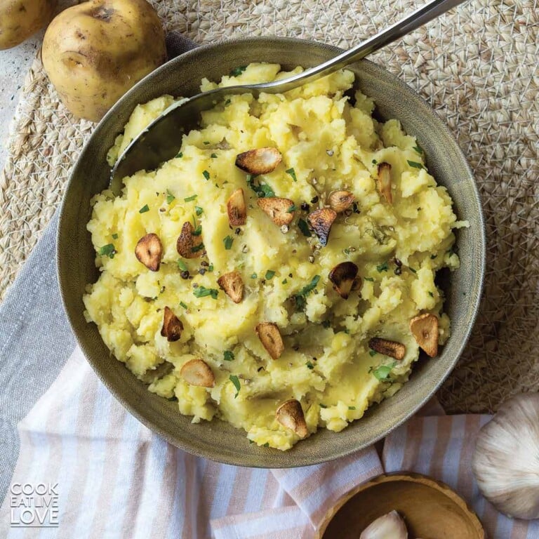 Best Mashed Potatoes (Without Butter or Milk) - Cook Eat Live Love