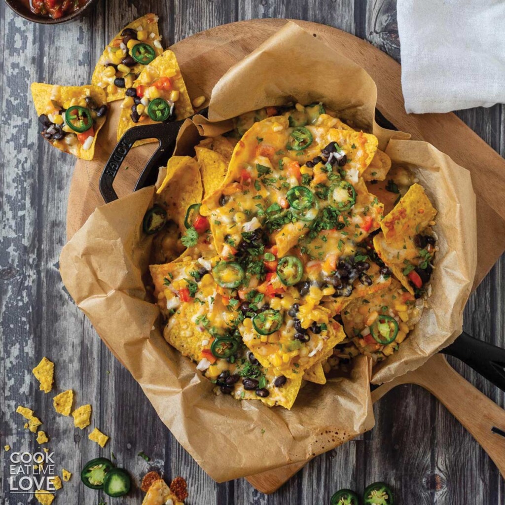 Loaded Vegetarian Nachos - Cook Eat Live Love