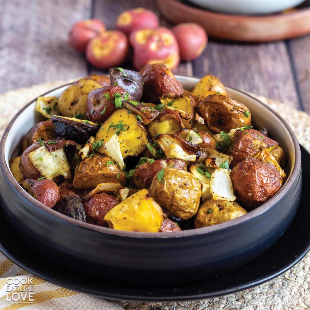 Air Fryer Potatoes and Onions - Cook Eat Live Love