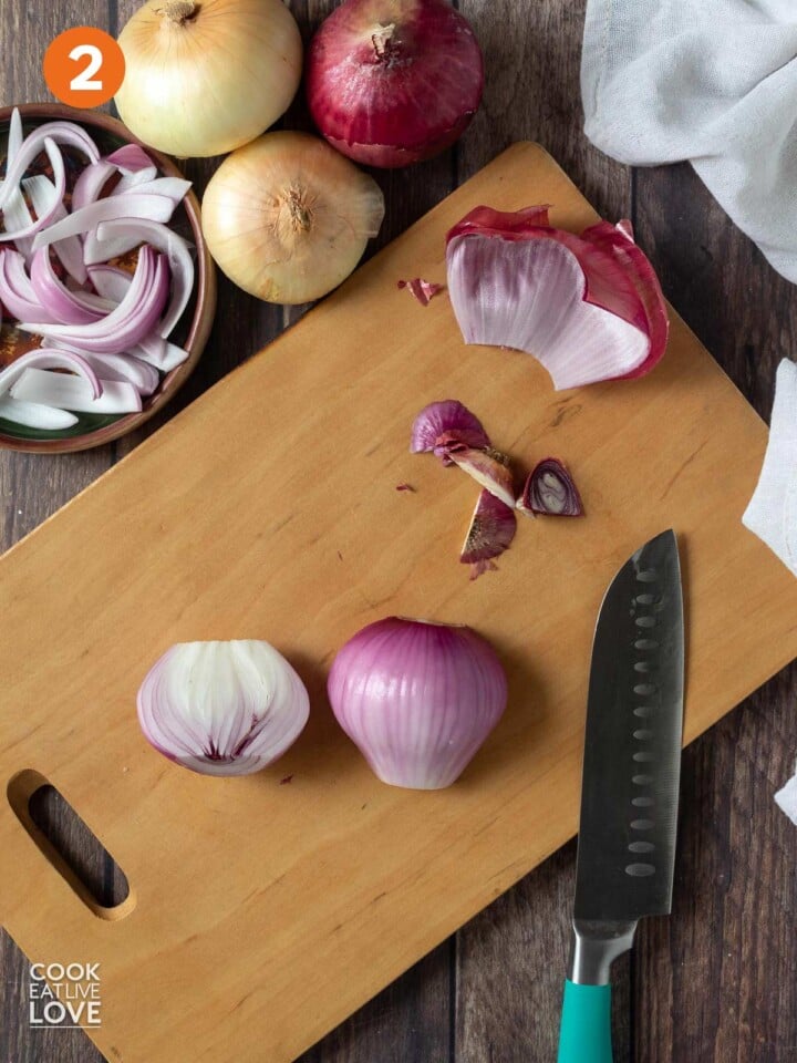 How to Cut Onion into Slices, Strips, or Feathers - Cook Eat Live Love