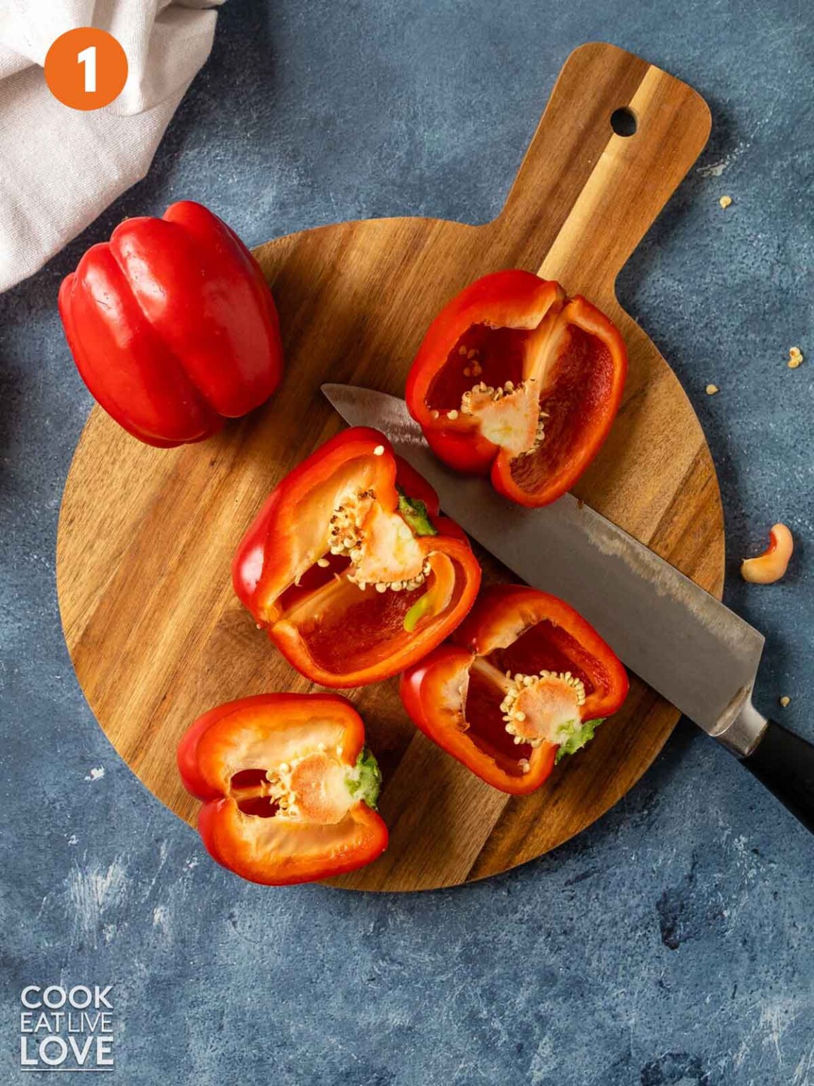 Easy Roasted Red Peppers in the Air Fryer - Cook Eat Live Love