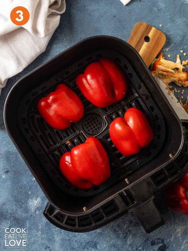 Easy Roasted Red Peppers in the Air Fryer - Cook Eat Live Love