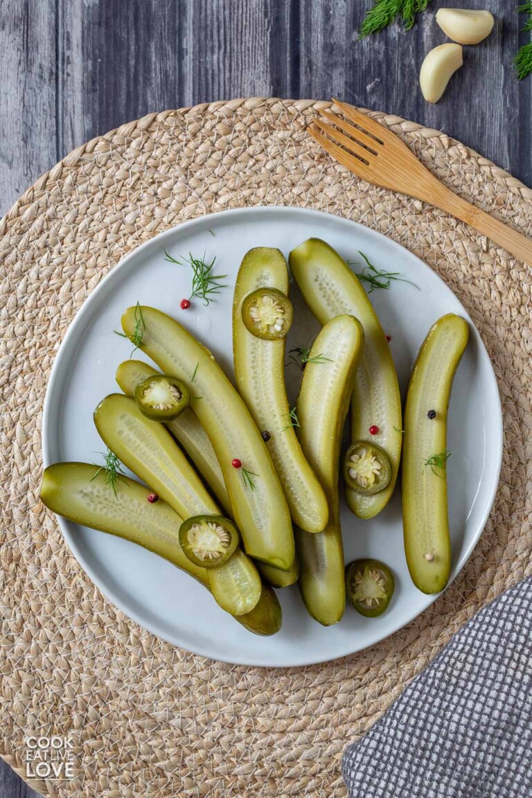 Easy Refrigerator Dill Pickles Recipe (Small Batch) - Cook Eat Live Love