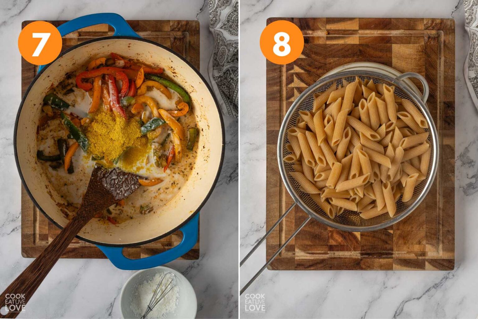 Creamy Vegan Rasta Pasta - Cook Eat Live Love