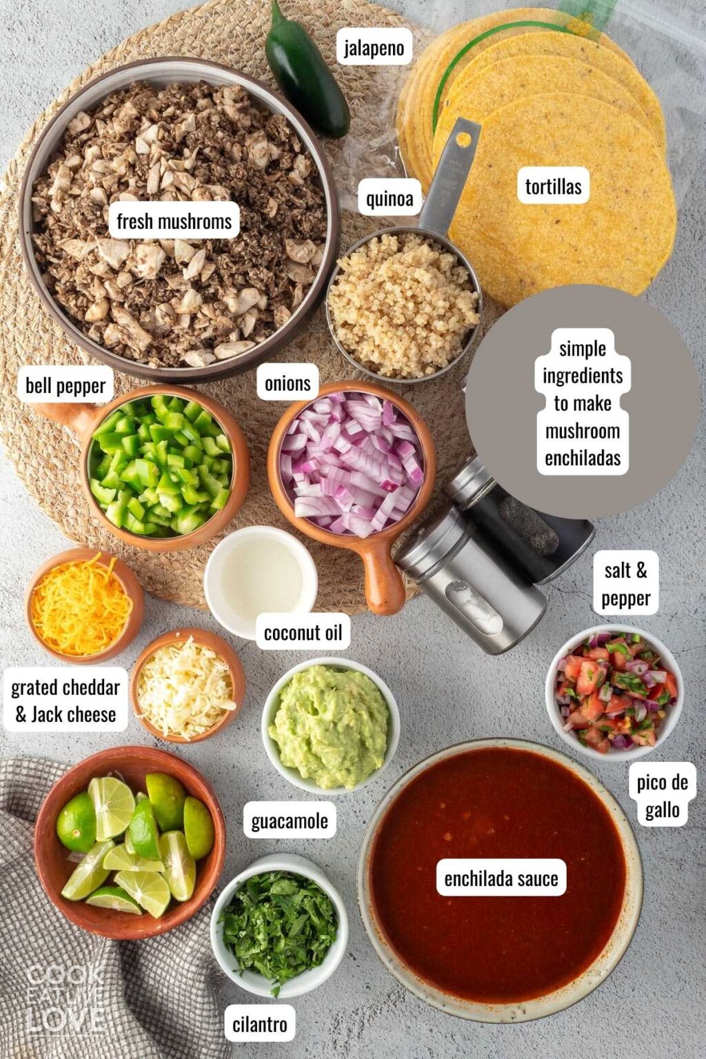 Mushroom Enchiladas - Cook Eat Live Love