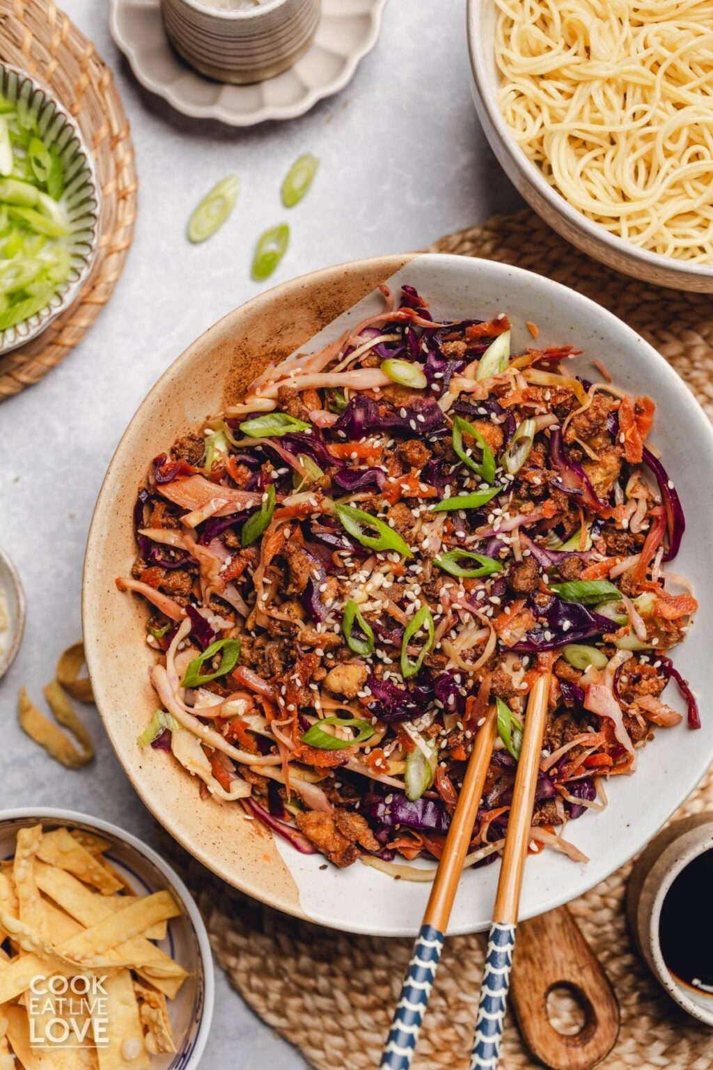 Vegetarian Egg Roll in a Bowl - Cook Eat Live Love